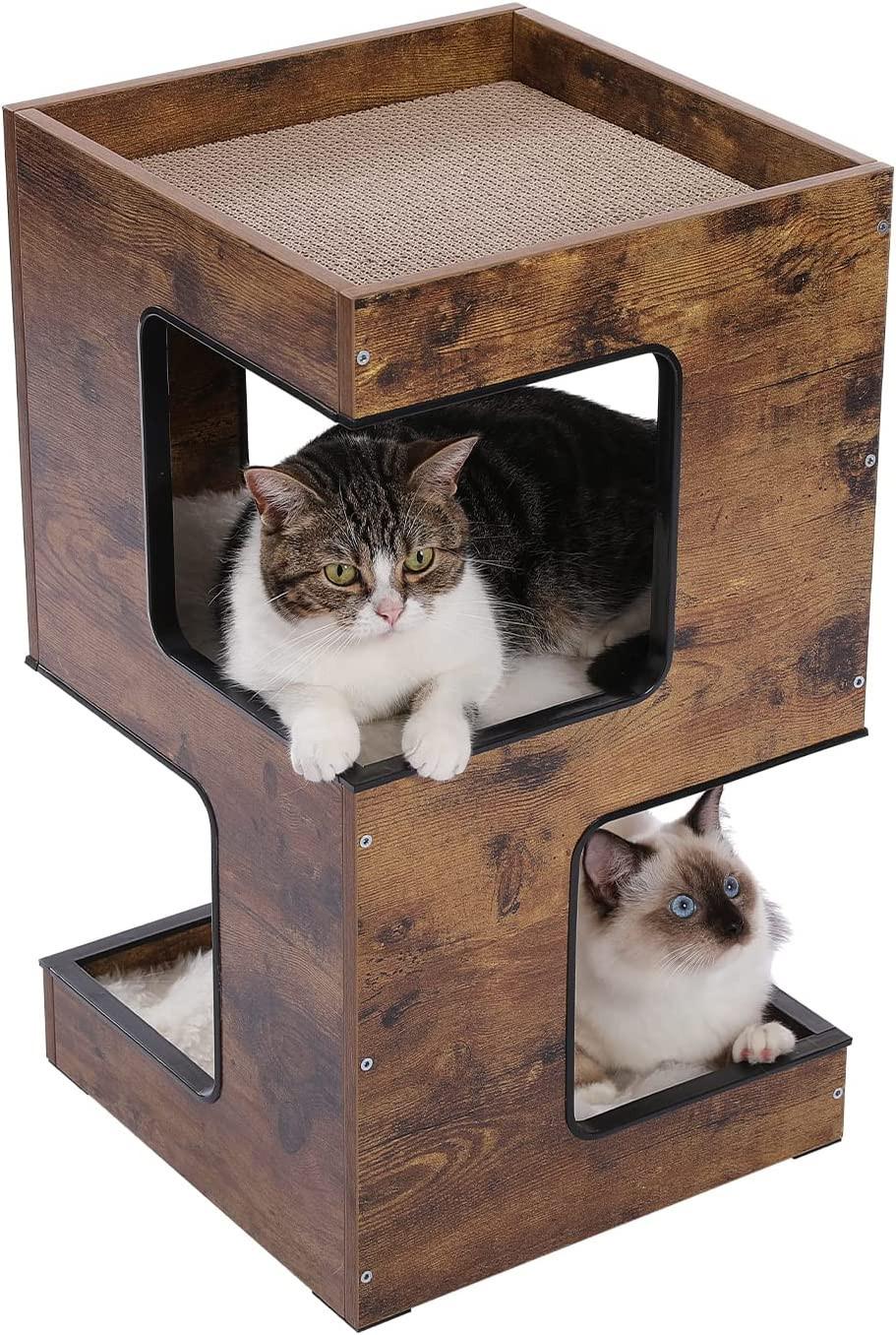Bedside Table Cat Condo 60cm in Brown | House Of Pets Delight (HOPD)
