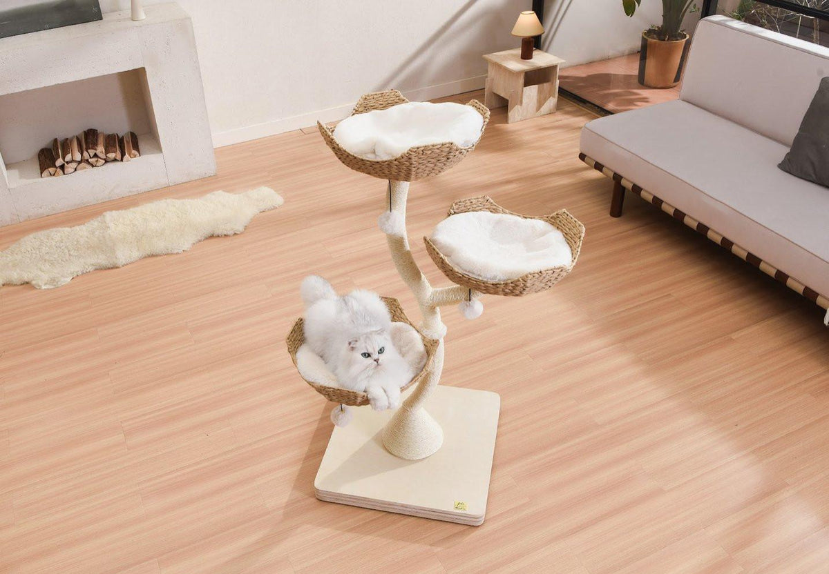 Iris Cat Tower Deluxe 3-Tier Designer Flower Cat Tree | House Of Pets ...