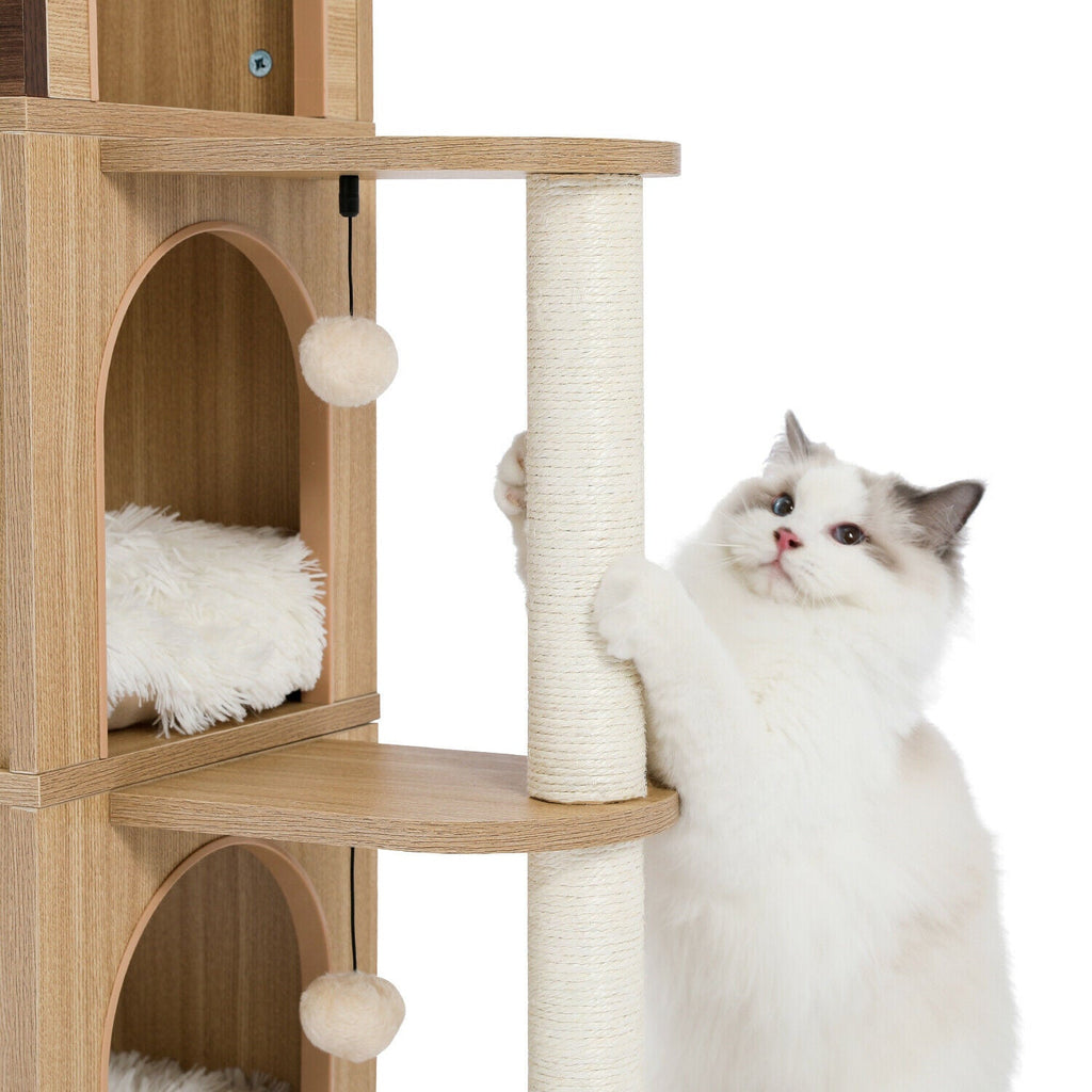 Luxury Wooden Cat Castle House With Storage Space | House Of Pets ...