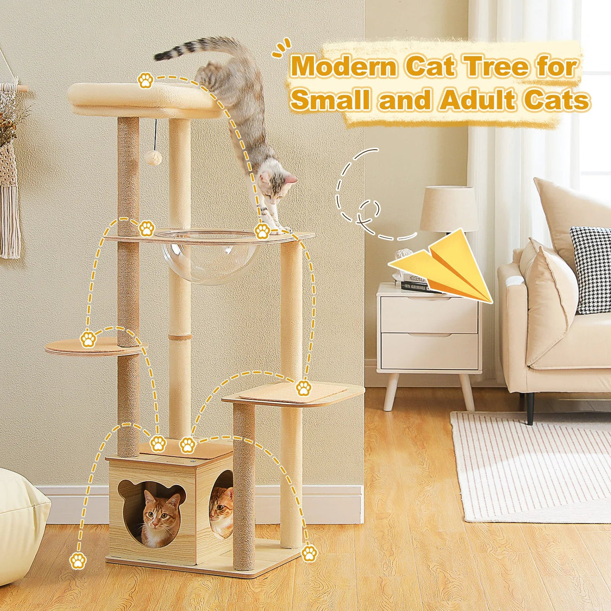 Modern Spacecraft Cat Scratching Tree | House Of Pets Delight (HOPD)