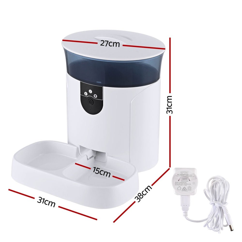 Smart Wifi Pet Automatic Pet Feeder Dispenser 7L - Wifi + Camera ...