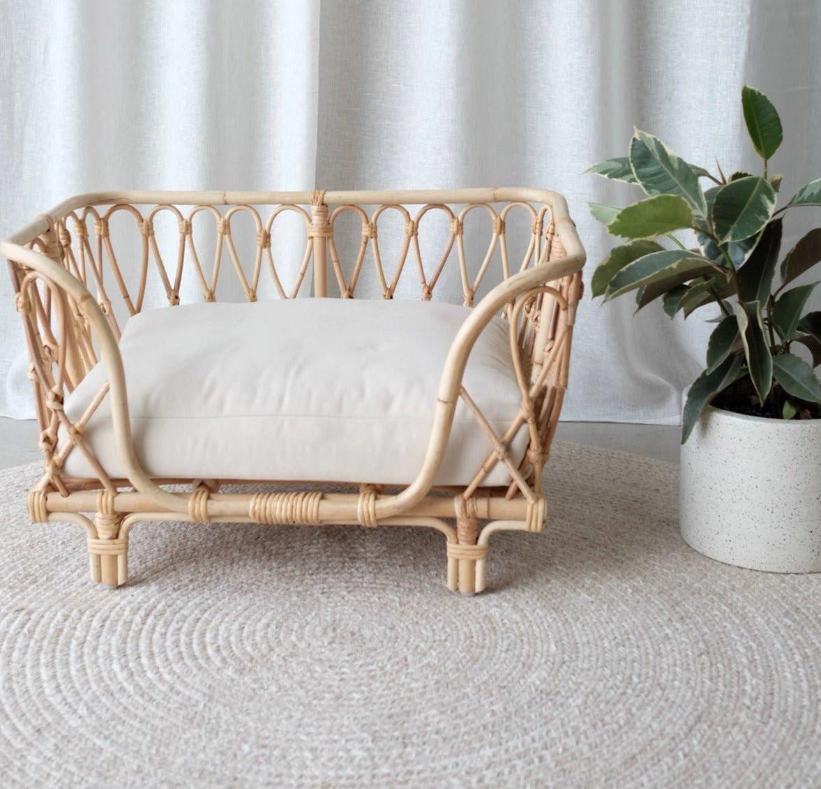 The Saski Rattan Dog Bed - Pre Order | House Of Pets Delight (HOPD)